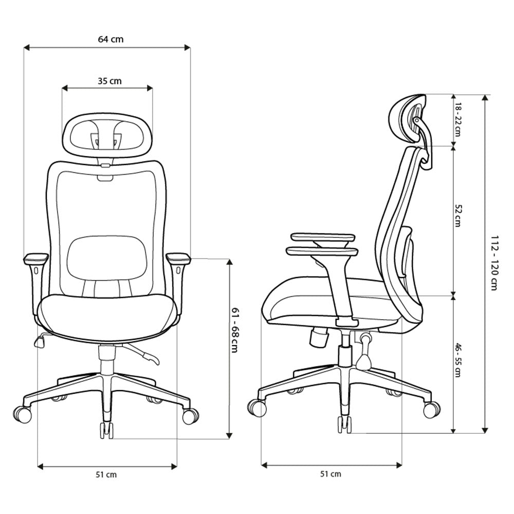 Cadeira Ergonômica Elements Astra Pro - NR17 – Elements para Empresas